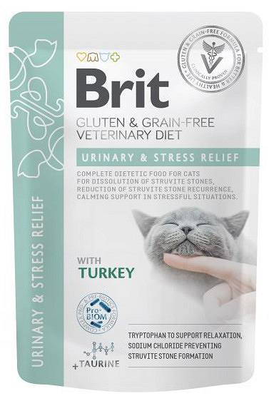 Brit Veterinary Diet Urinary&Stress Relief Turkey Mokra Karma dla kota ...