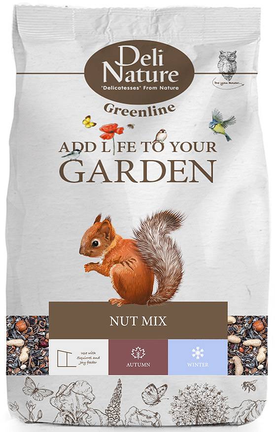 Deli Nature Greenline Nut Mix Mieszanka dla wiewiórek i ptaków op. 500g