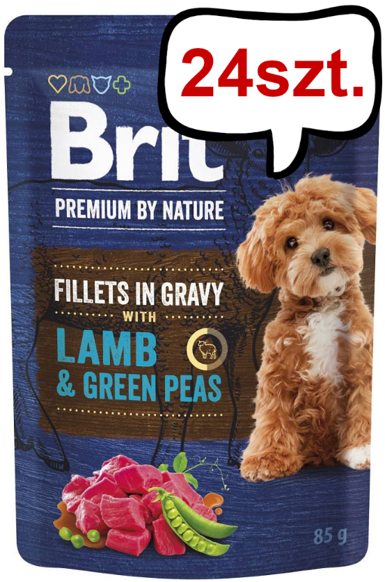 Brit Premium Adult Lamb&Green Peas Fillets in Gravy Mokra Karma dla psa ...