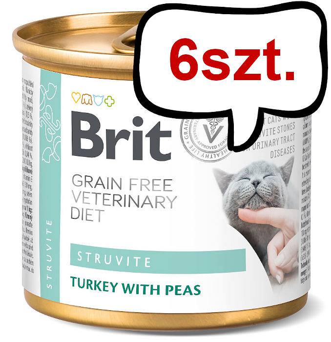 Brit Veterinary Diet Struvite Turkey&Pea Mokra Karma dla kota op. 200g ...