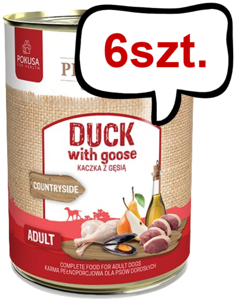 Pokusa Premium Selection Countryside Adult Kaczka z gęsią Mokra Karma ...